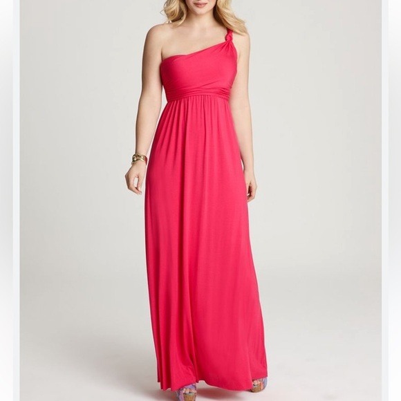 Rachel Pally | Dresses | Rachel Pally Cerise Pink One Shoulder Tiered ...